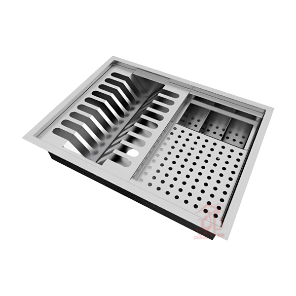 آبچکان توکار مربعی کنار سینک استیل - فروشگاه یراق لند